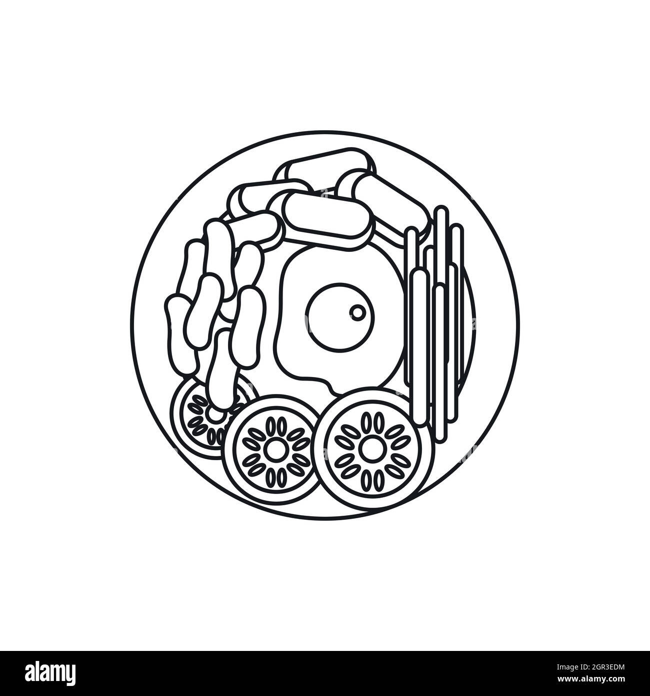 Dinner food icon outline Stock Vector Images - Alamy