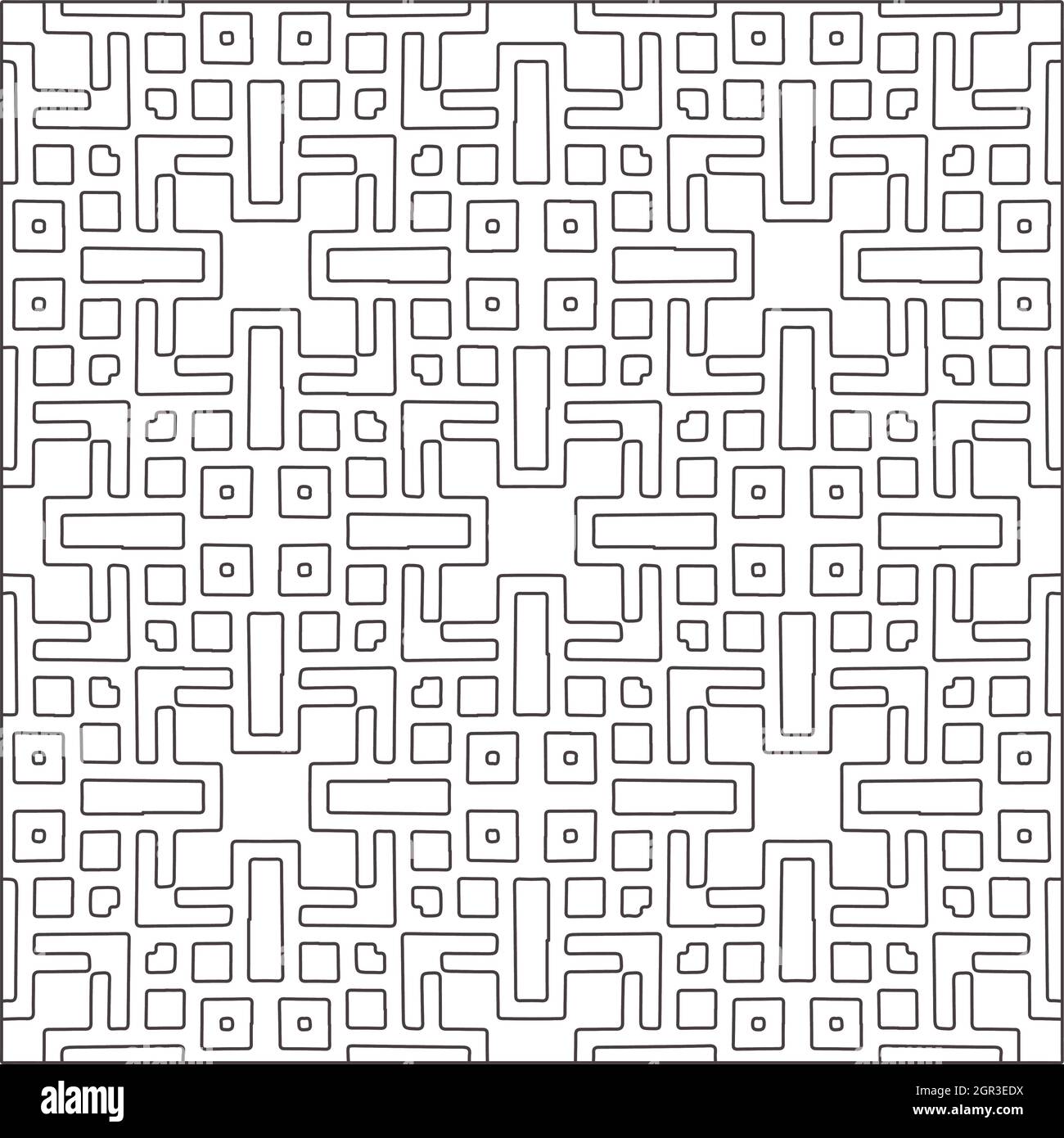 Vector pattern with symmetrical elements . Repeating geometric tiles ...