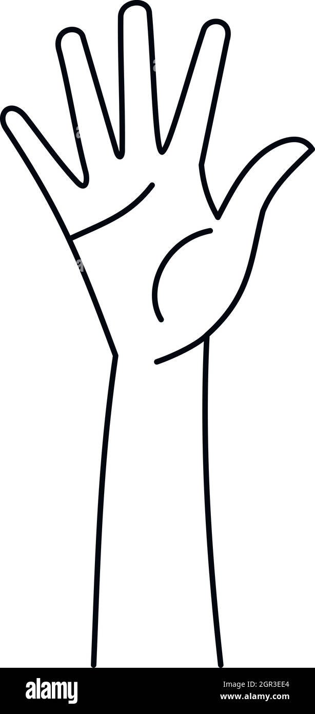 Hand raised icon, simple style Stock Vector Image & Art - Alamy