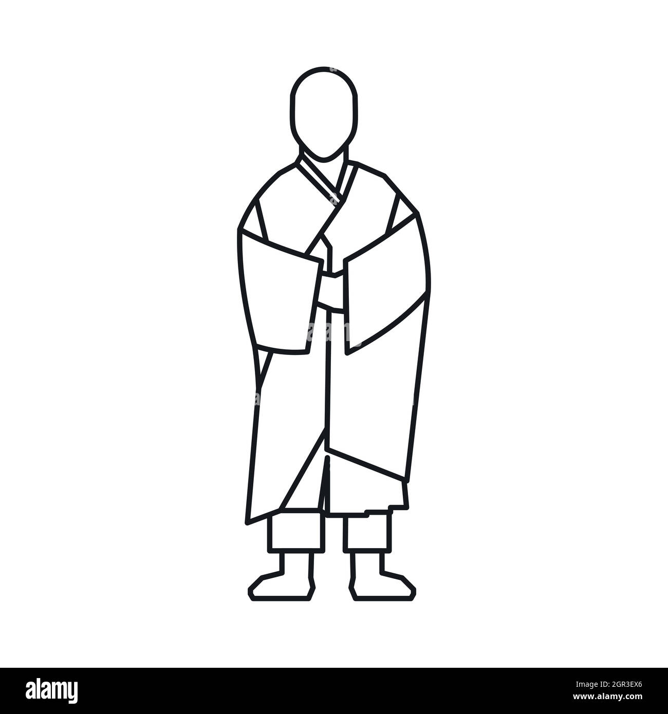 Relax meditation icon outline Cut Out Stock Images & Pictures - Alamy