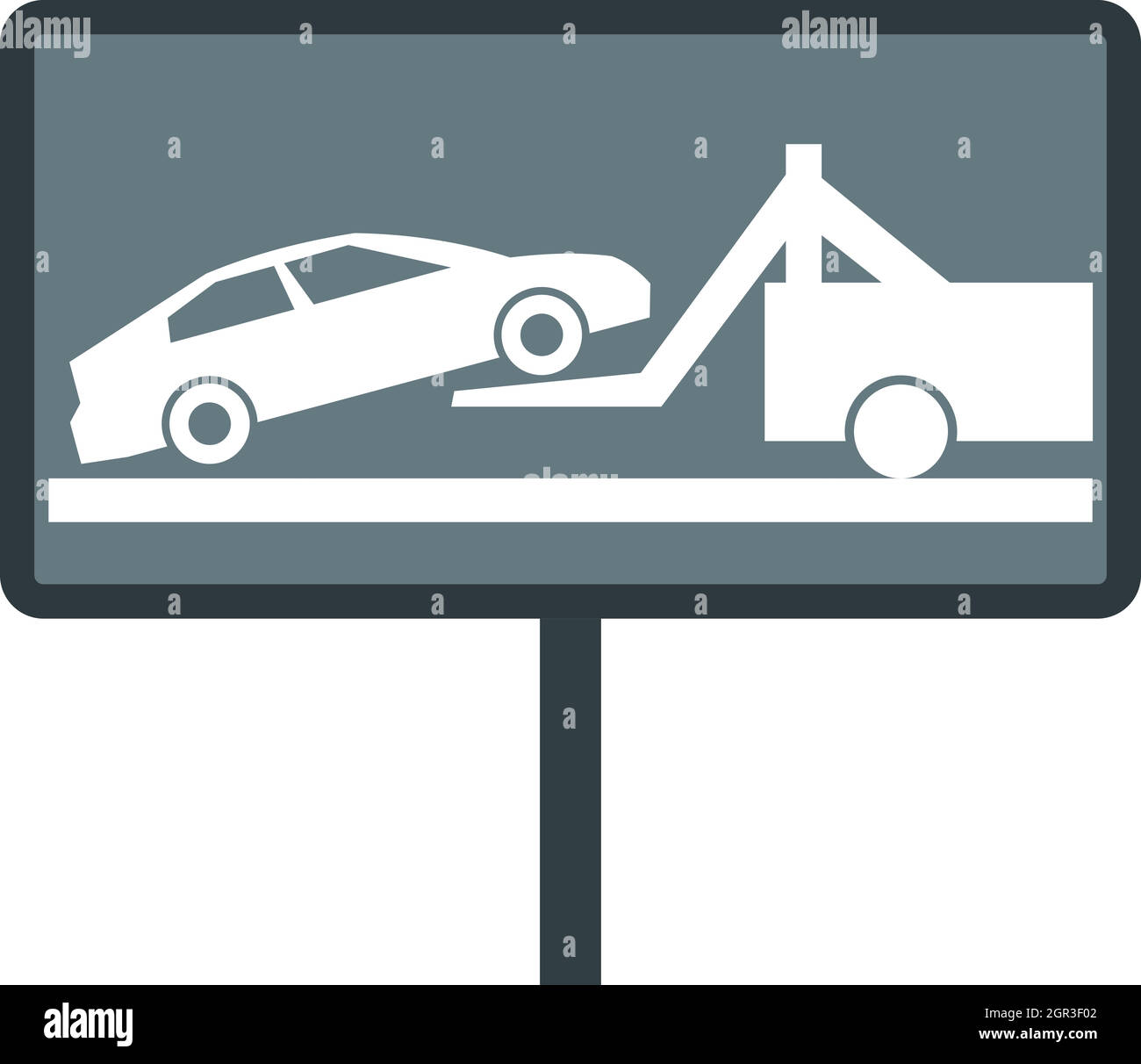 Sign evacuation of cars to impound yard icon Stock Vector Image & Art ...