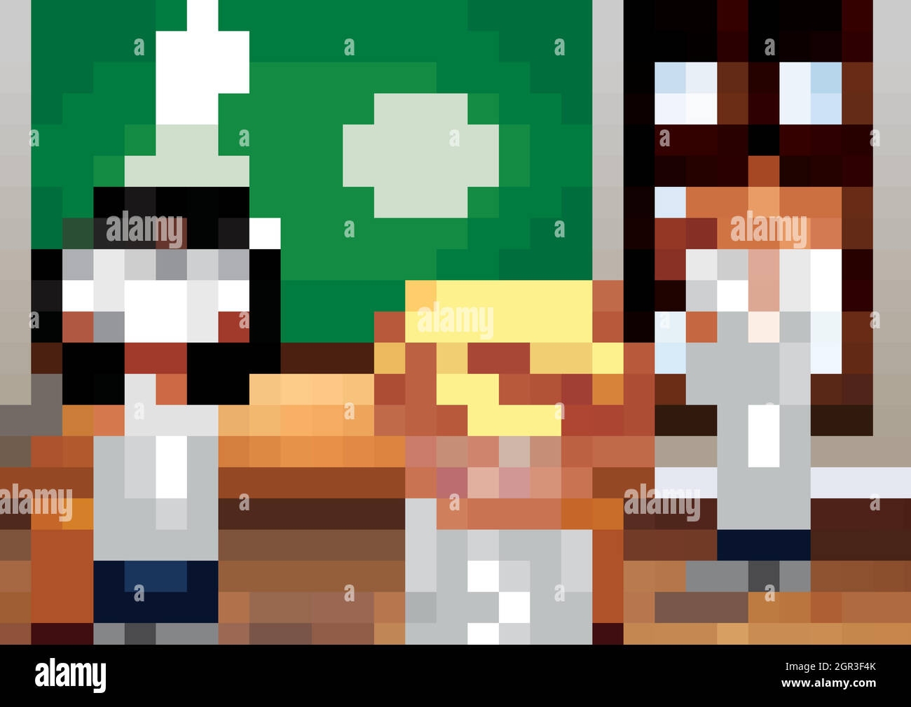 Students in laboratory experiment Stock Vector Images - Alamy