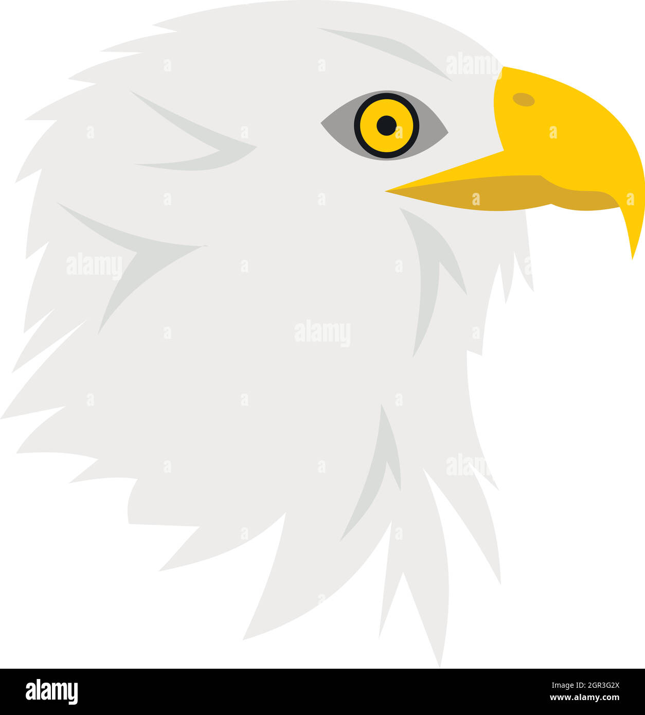 Bald eagle icon in flat style Stock Vector Image & Art - Alamy