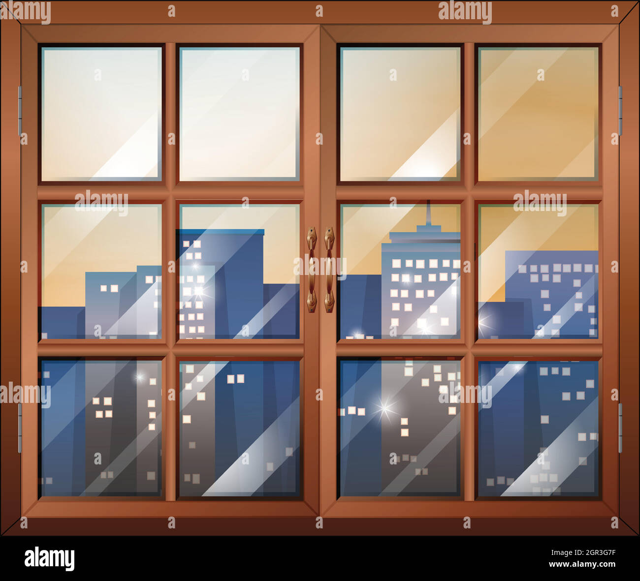 Window overlooking city Stock Vector Images - Alamy