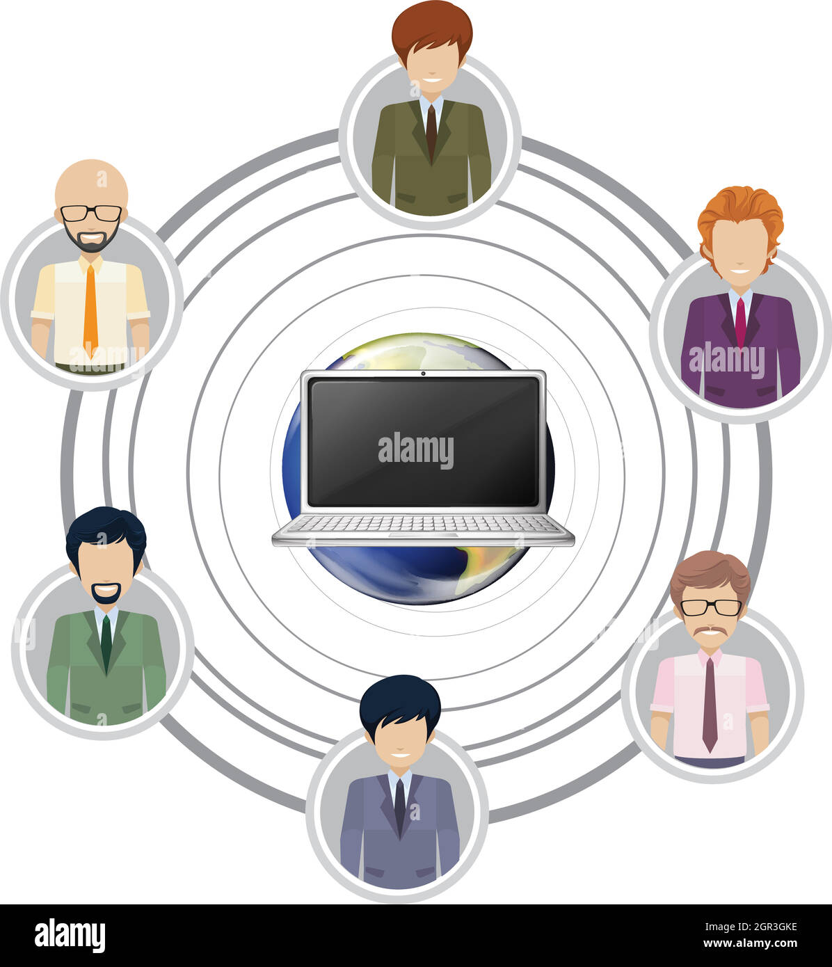 Technology connecting a group of people Stock Vector Image & Art - Alamy