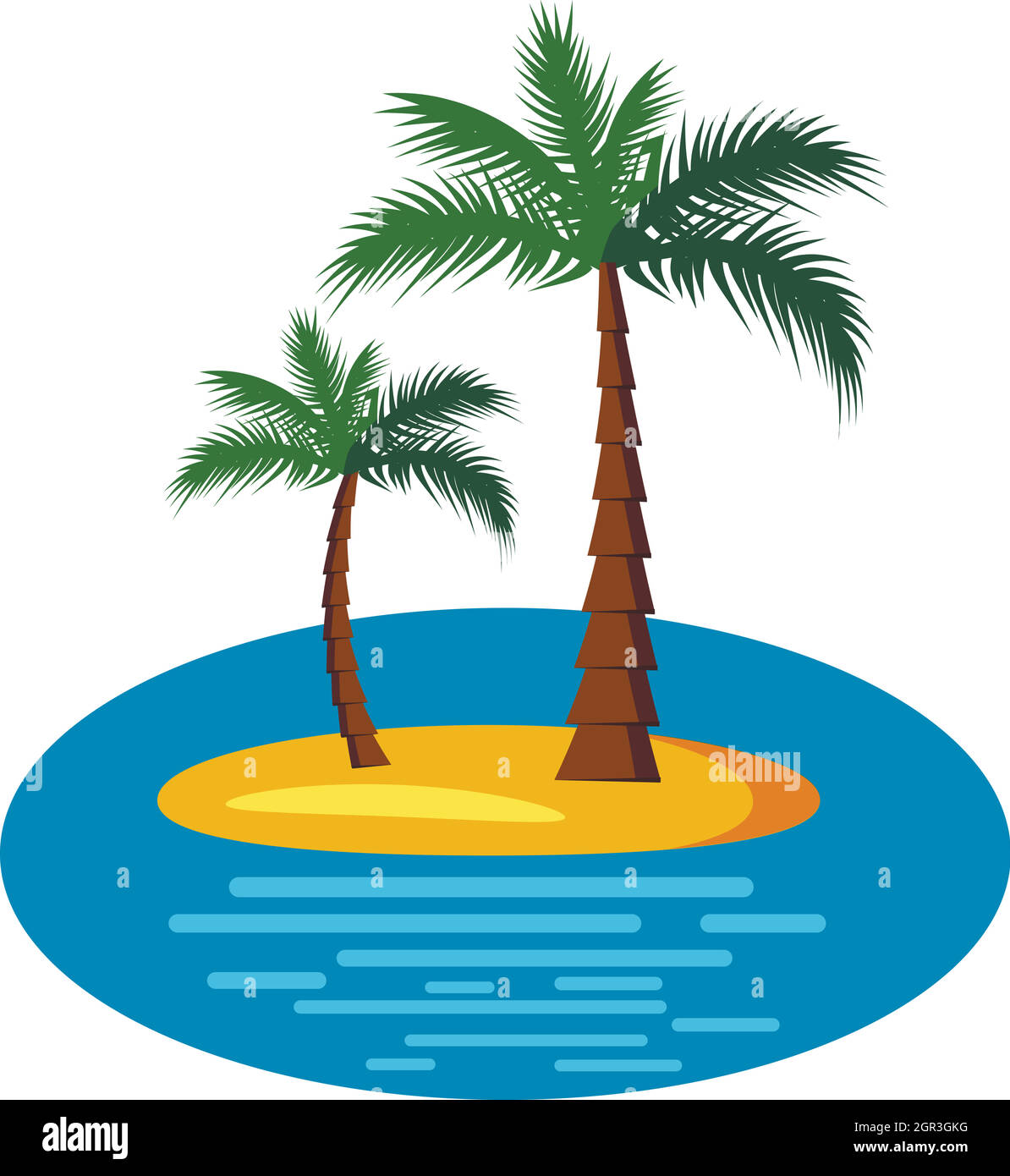 Green jungle palm trees Stock Vector Images - Alamy