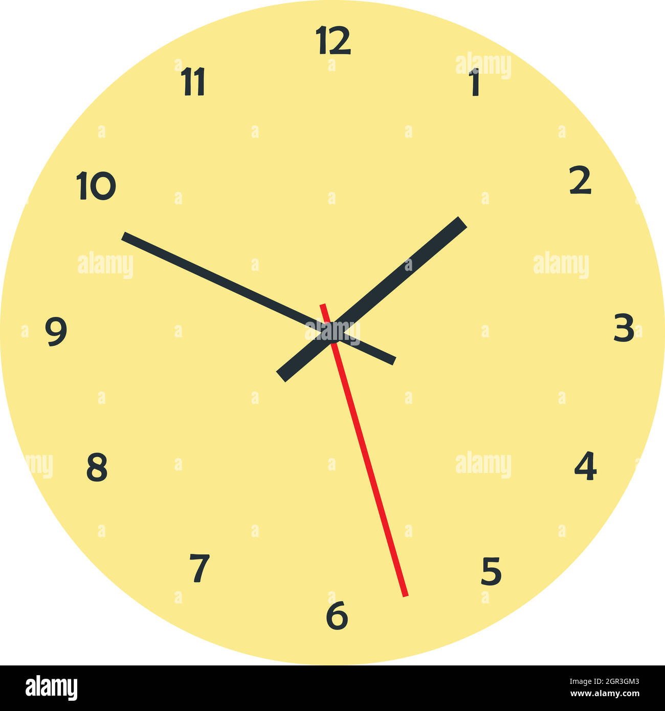 Round Analog Clock Face Icon In Flat Style Stock Vector Image And Art Alamy