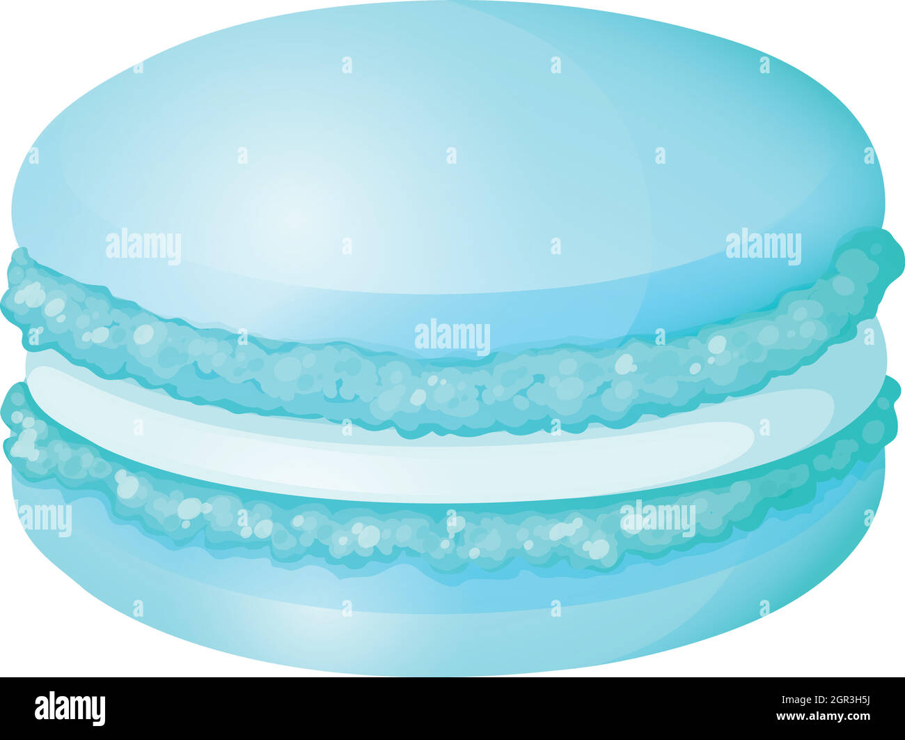 Blue macaron with cream Stock Vector Image & Art - Alamy