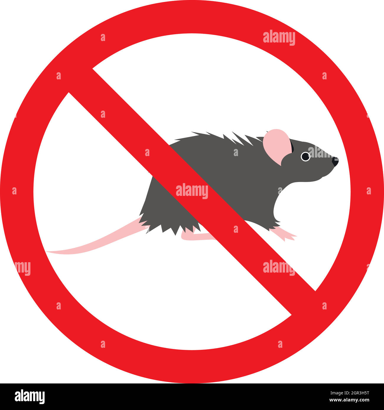 Prohibition sign mouse icon, flat style Stock Vector Image & Art - Alamy