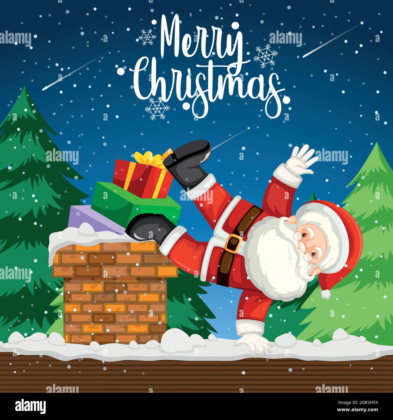 Snow on roof roof Stock Vector Images - Alamy