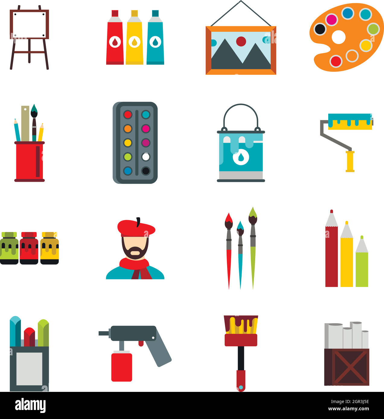 Painting icons set, flat style Stock Vector Image & Art - Alamy Painting icons set, flat style Stock Vector Image & Art - Alamy