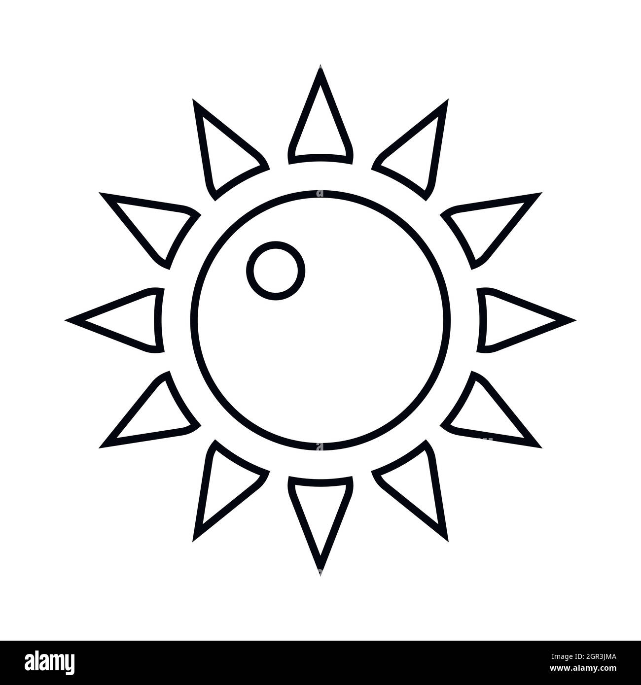 Sun icon, outline style Stock Vector Image & Art - Alamy