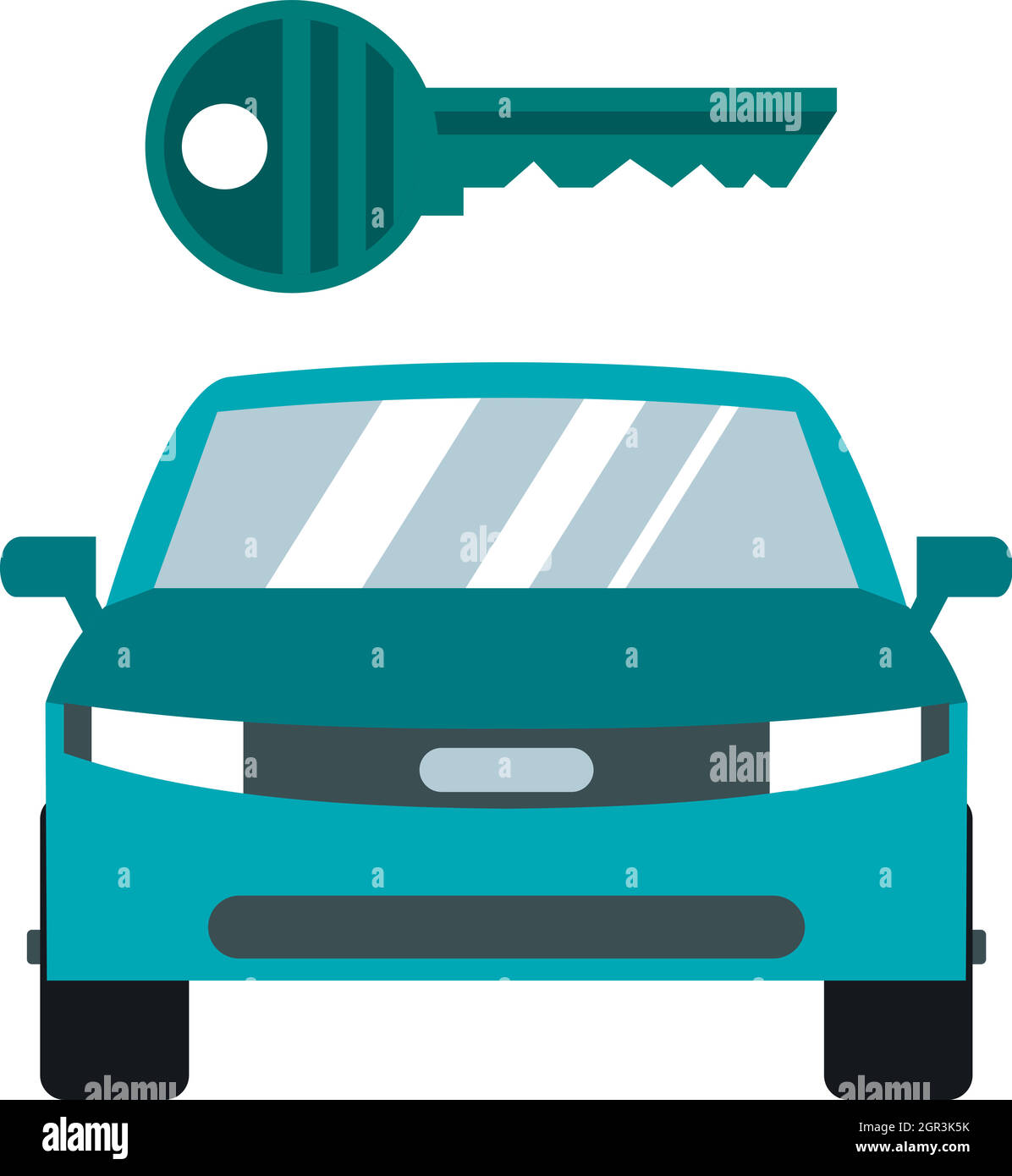 Car key icon, flat style Stock Vector Image & Art - Alamy