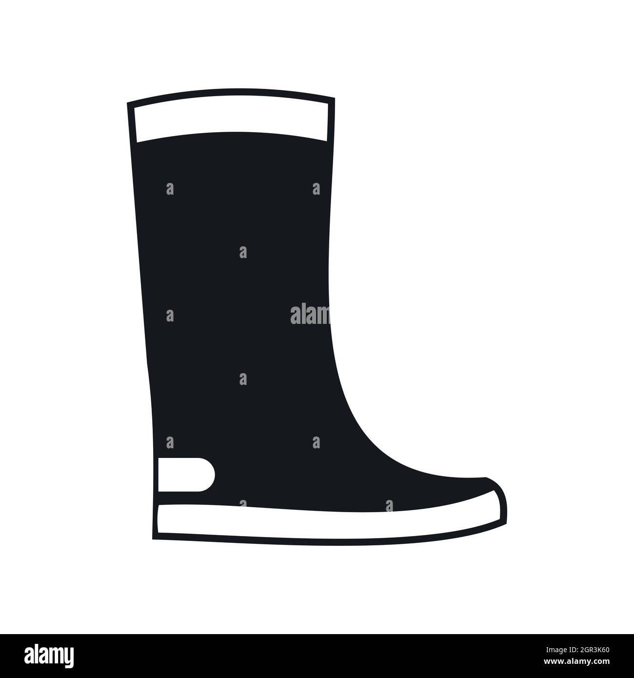 Rubber waterproof boots leather Stock Vector Images - Alamy