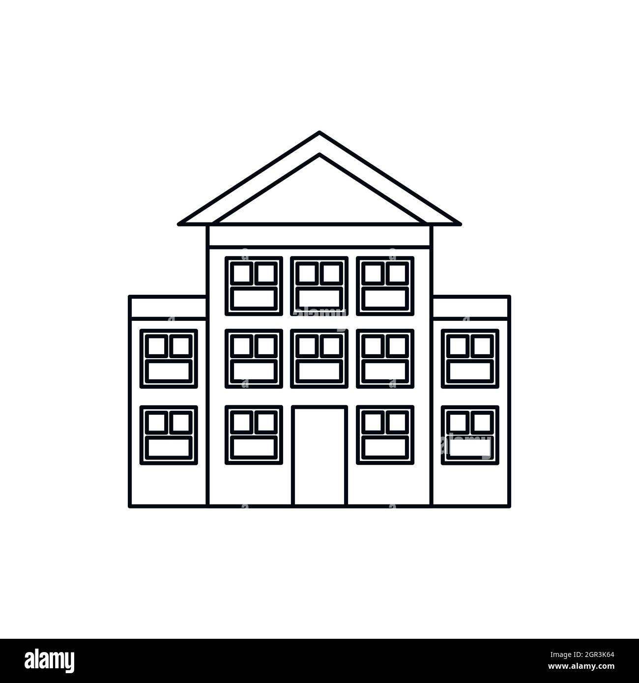 Architectural courthouse icon outline Cut Out Stock Images & Pictures ...