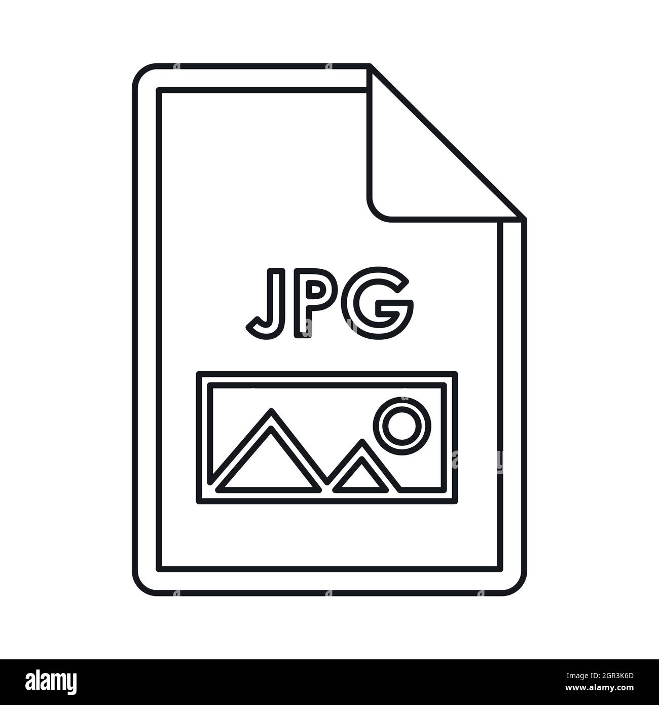 JPG file extension icon icon, outline style Stock Vector Image & Art ...