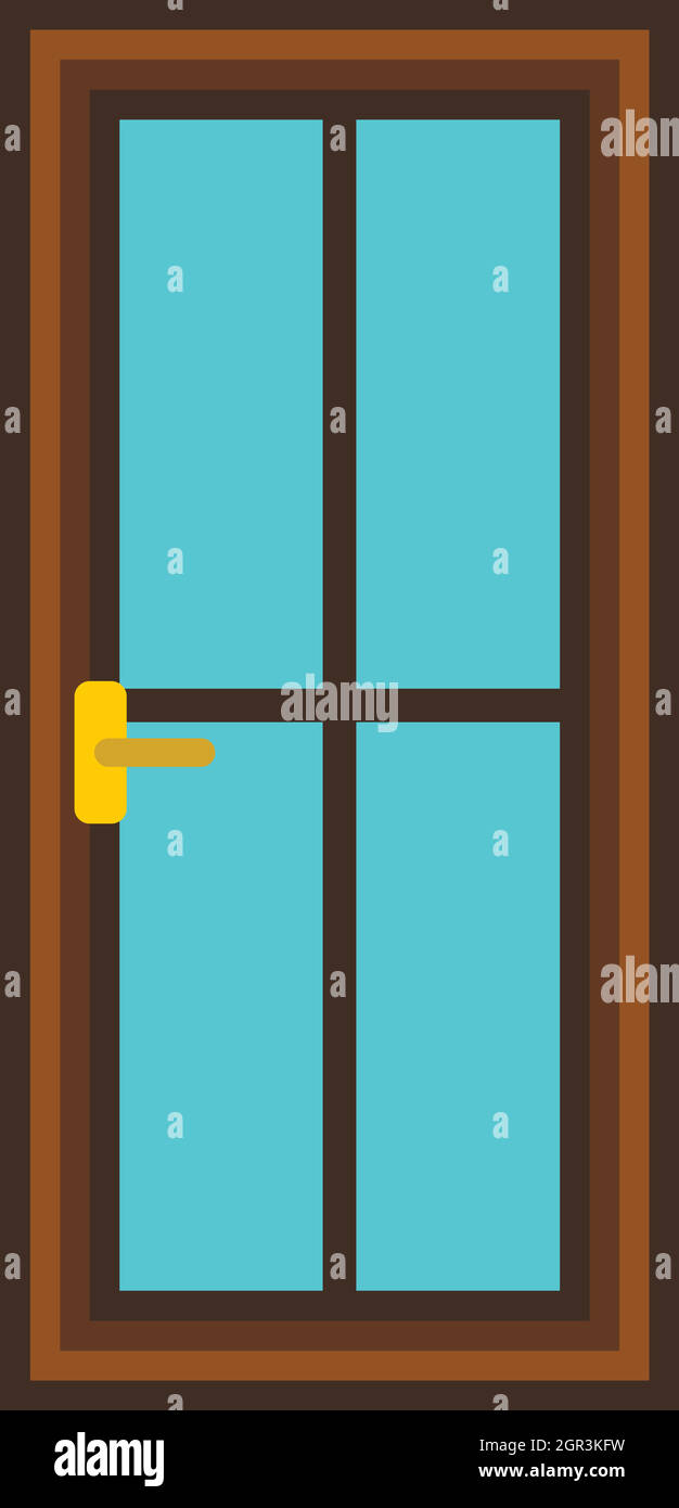 White front door flat Stock Vector Images - Alamy