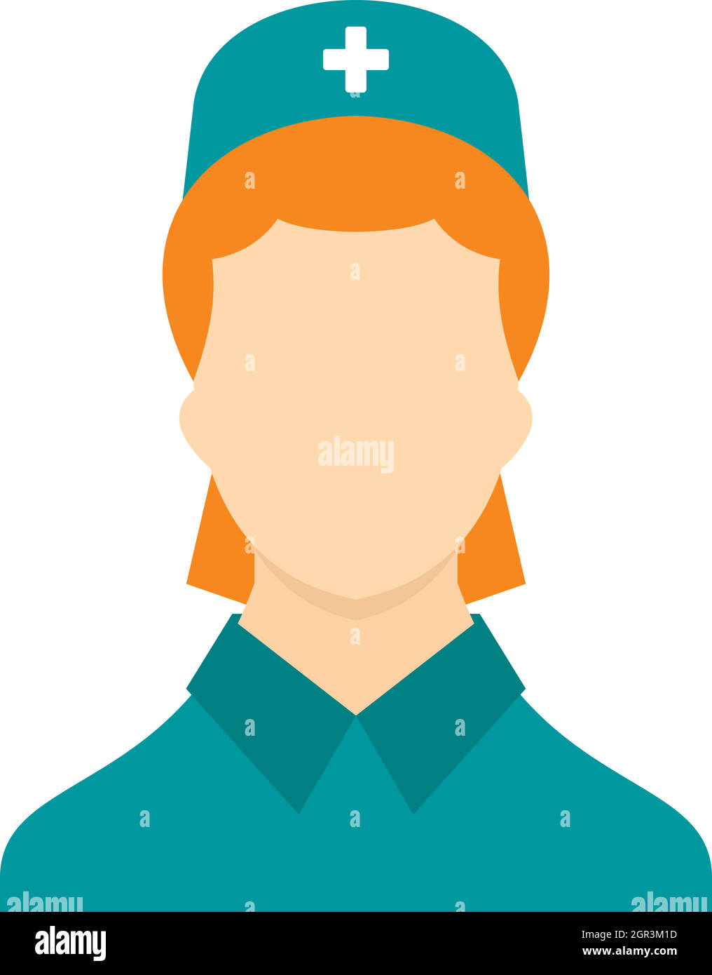 Nurse icon in flat style Stock Vector Image & Art - Alamy