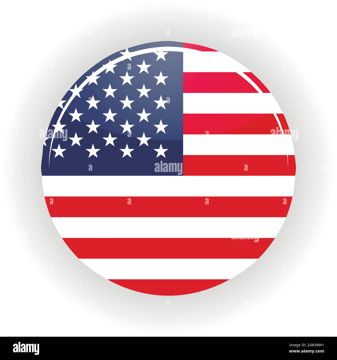 National flag usa round hi-res stock photography and images - Alamy