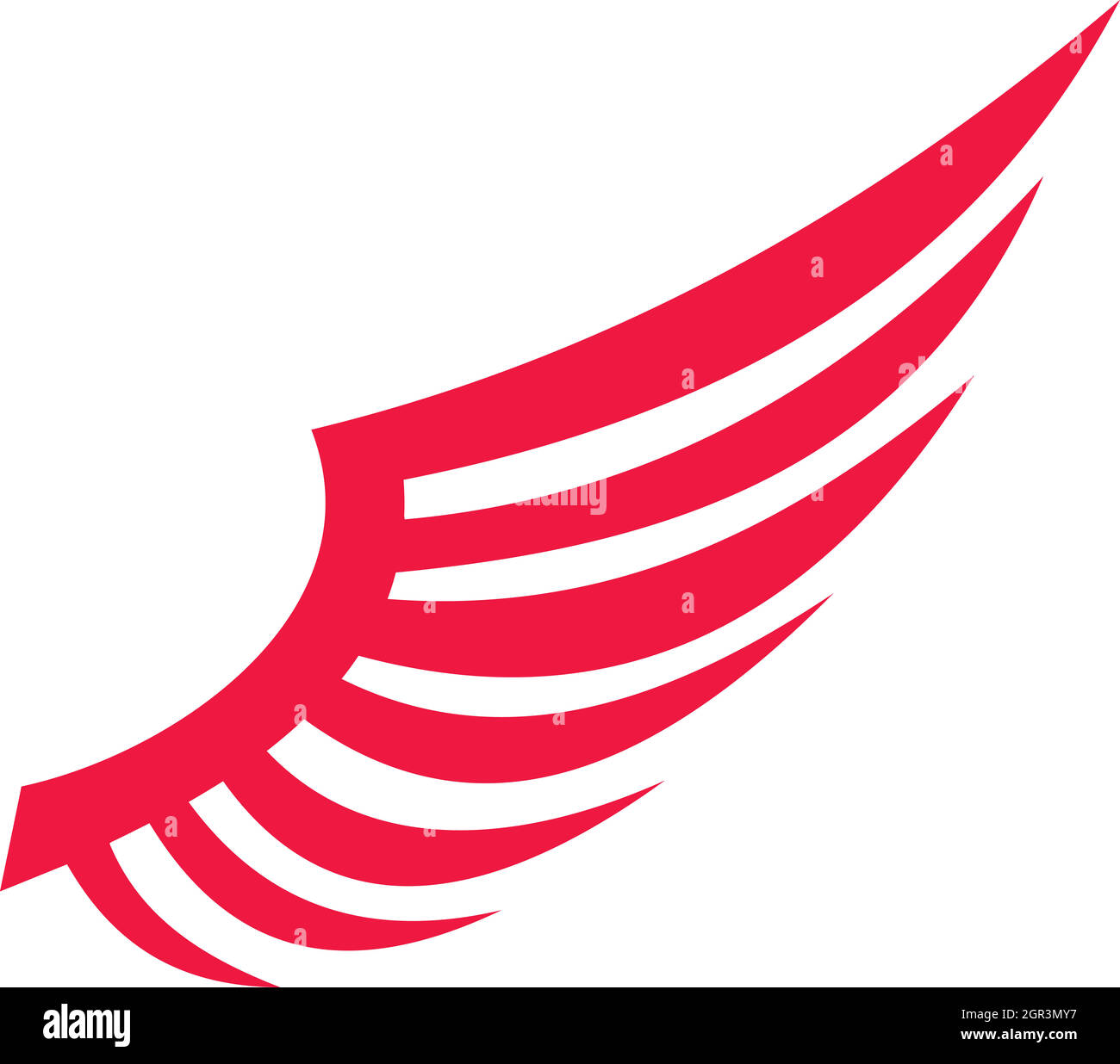 Red wing icon, flat style Stock Vector Image & Art - Alamy