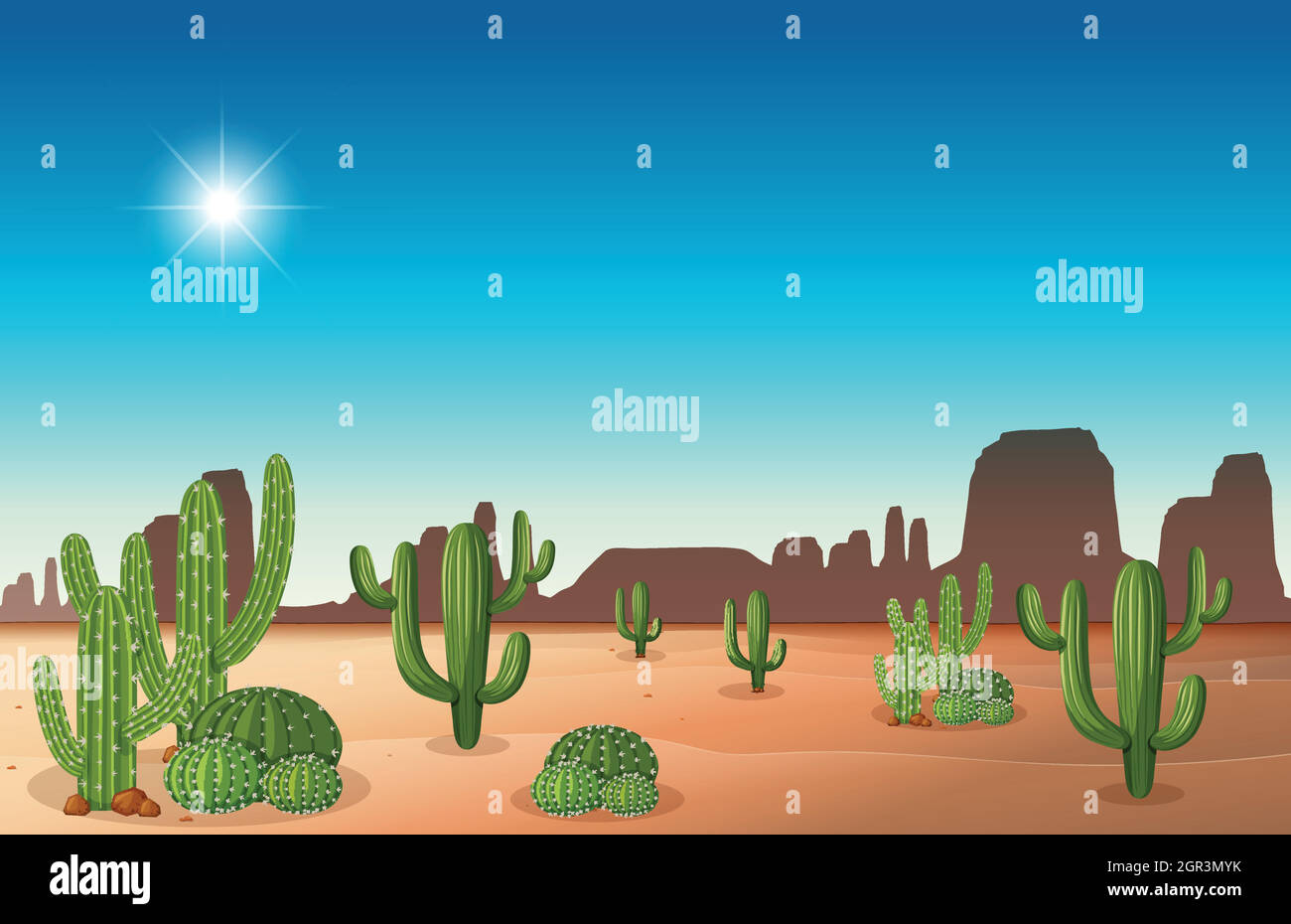 Cactus plants desert plant Stock Vector Images - Alamy