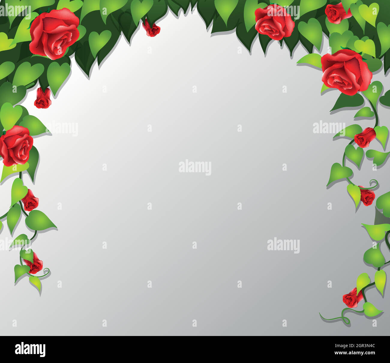 A red rose frame Stock Vector Image & Art - Alamy
