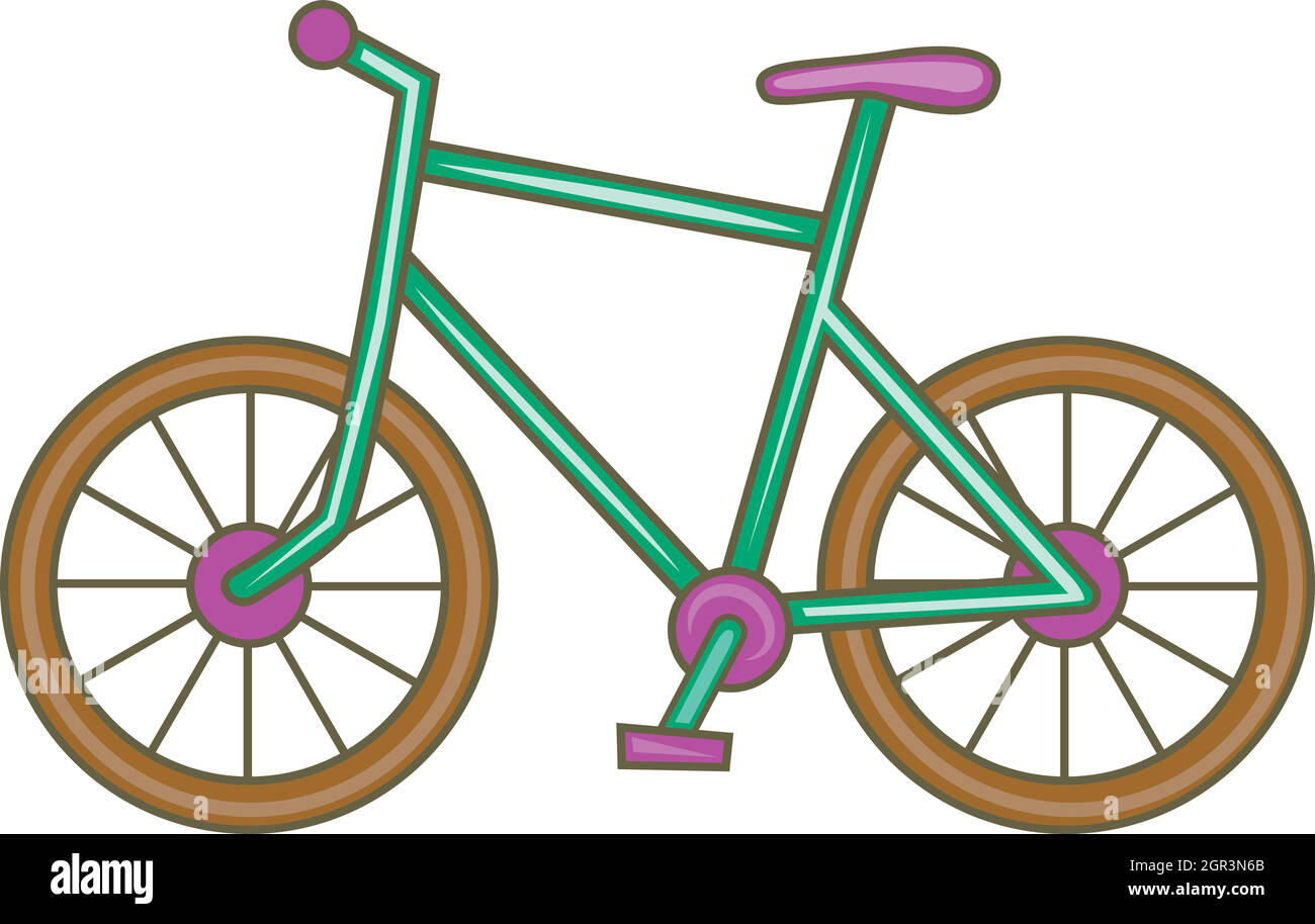 Bicycle icon, cartoon style Stock Vector Image & Art - Alamy