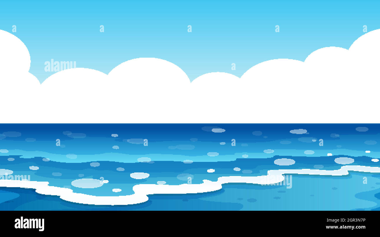 Ocean scene water sky Stock Vector Images - Alamy