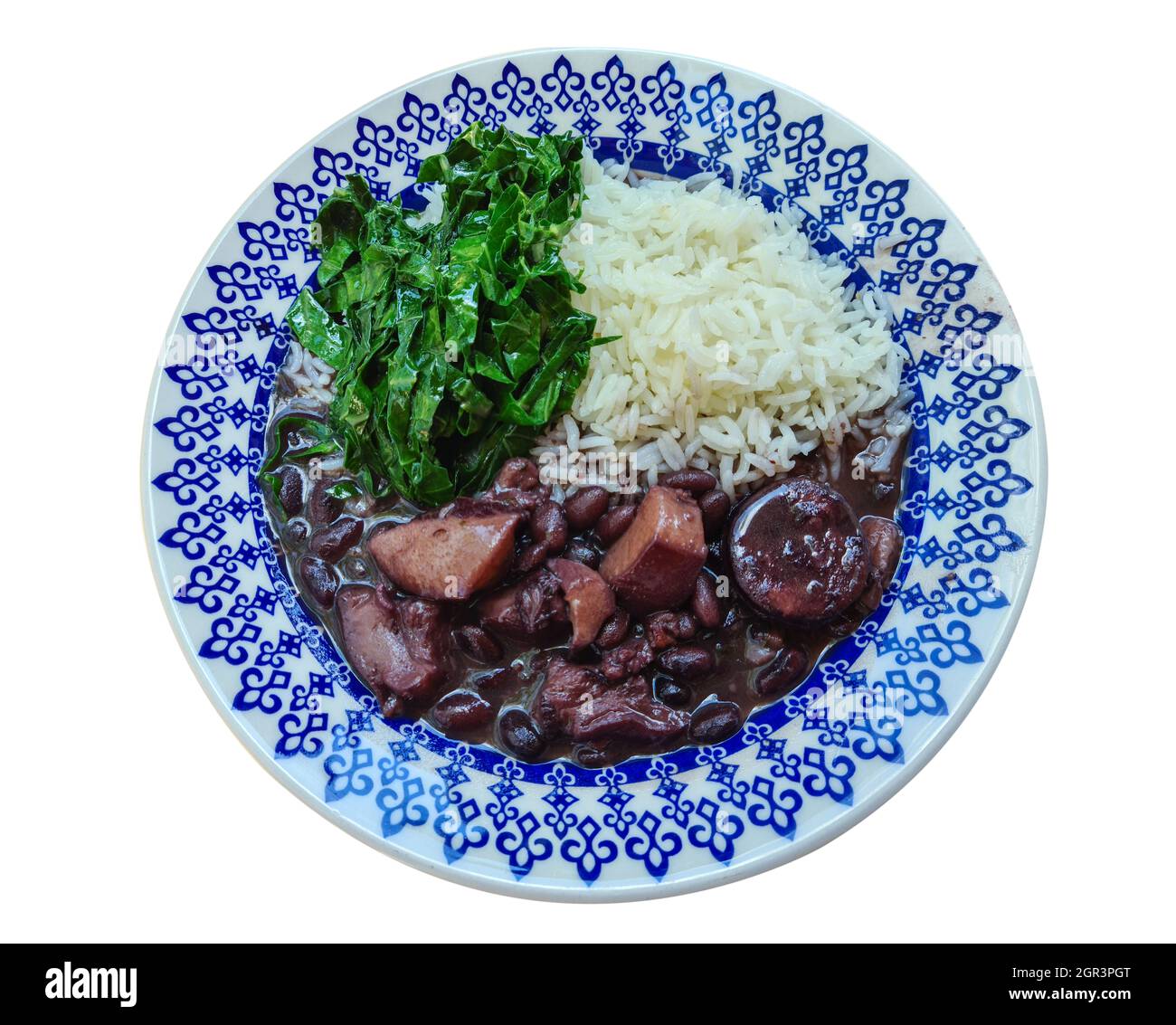 Traditional Brazilian feijoada with cabbage and rice Stock Photo - Alamy