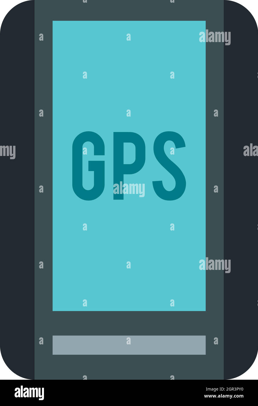 Handheld JPS icon, flat style Stock Vector Image & Art - Alamy