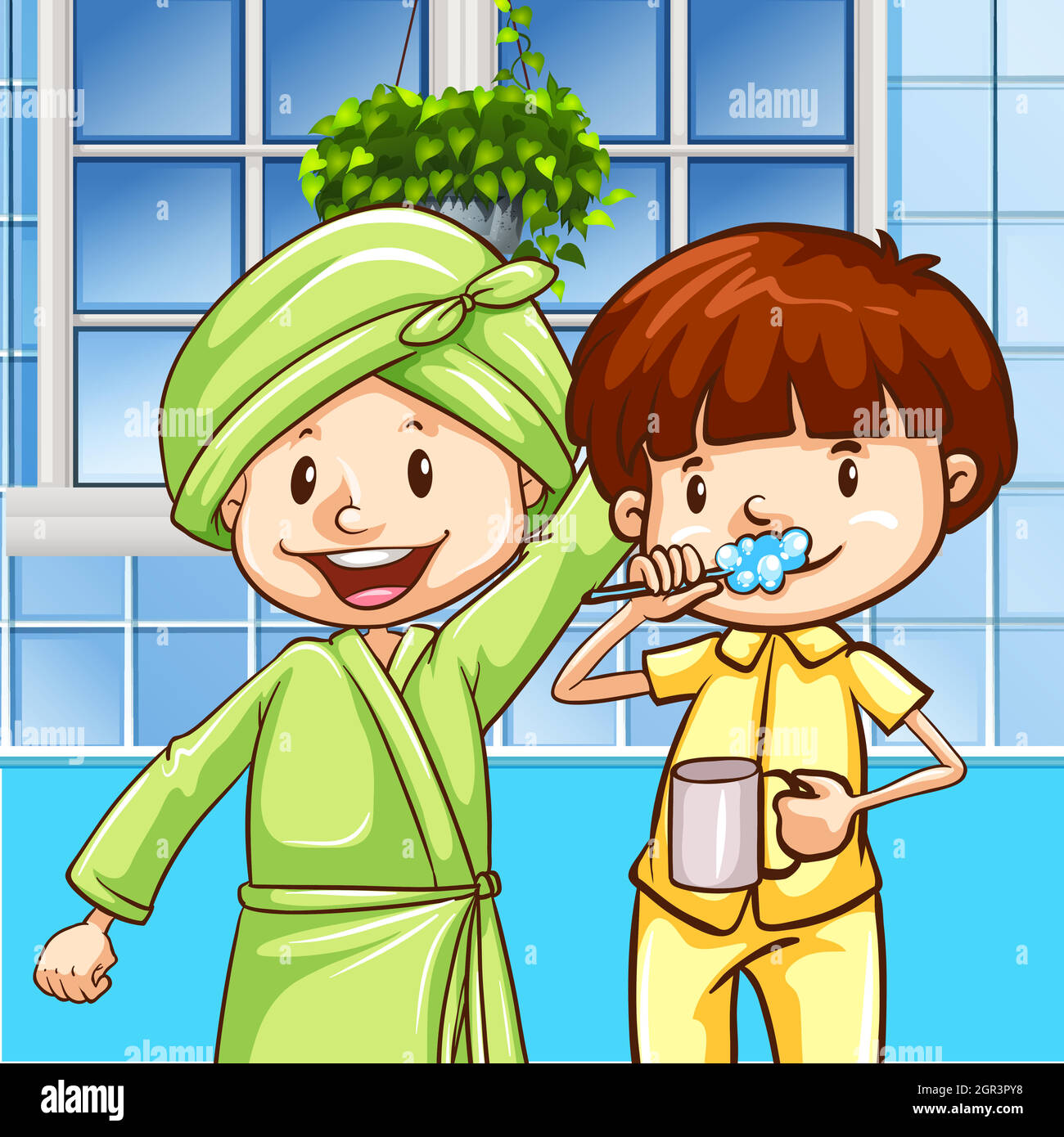 Smiling people standing in Stock Vector Images - Alamy