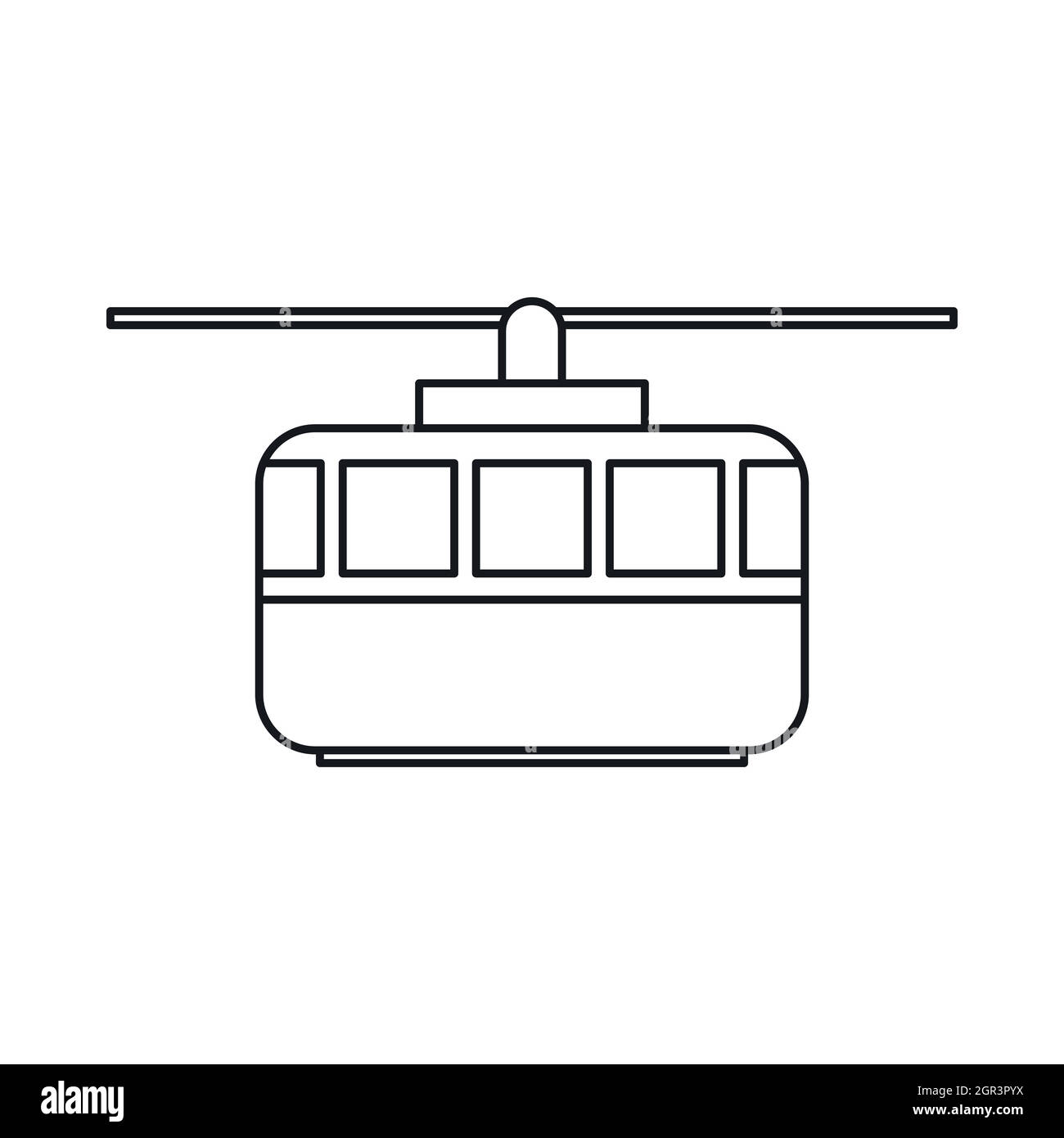 Funicular icon, outline style Stock Vector Image & Art - Alamy