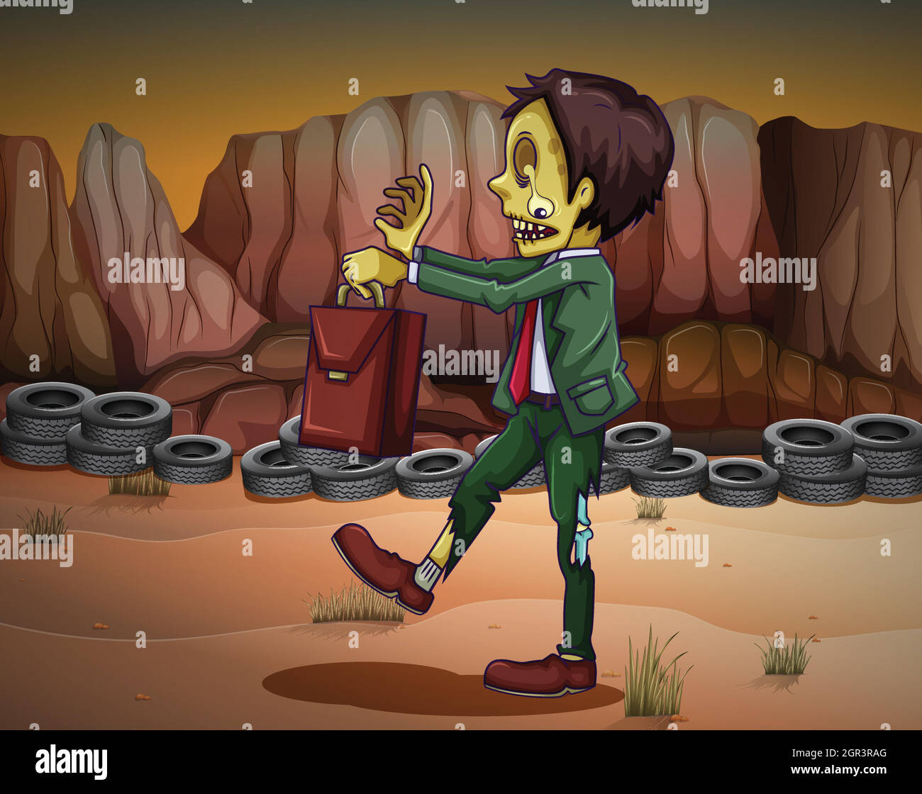 Zombies Chasing People Drawing