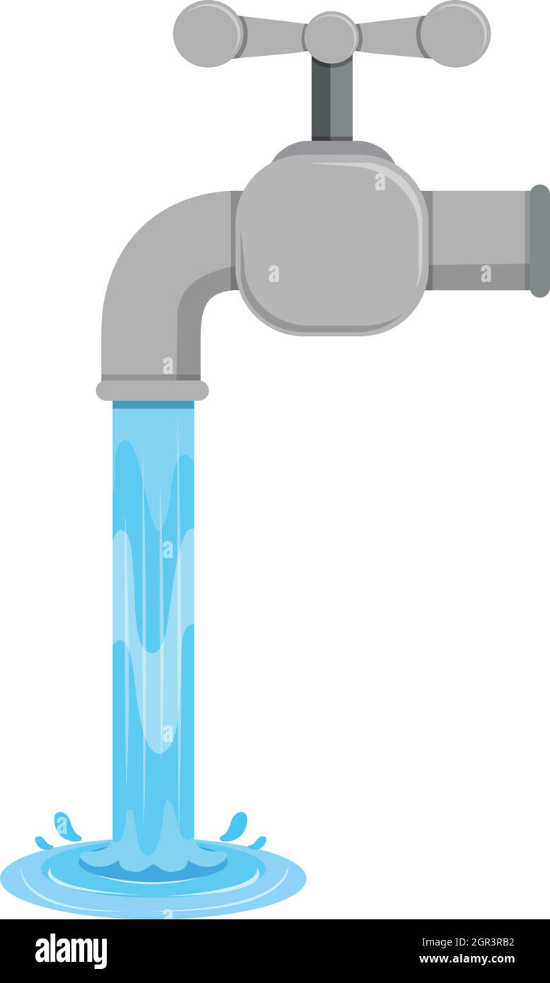 Water coming out of faucet Stock Vector Images - Alamy