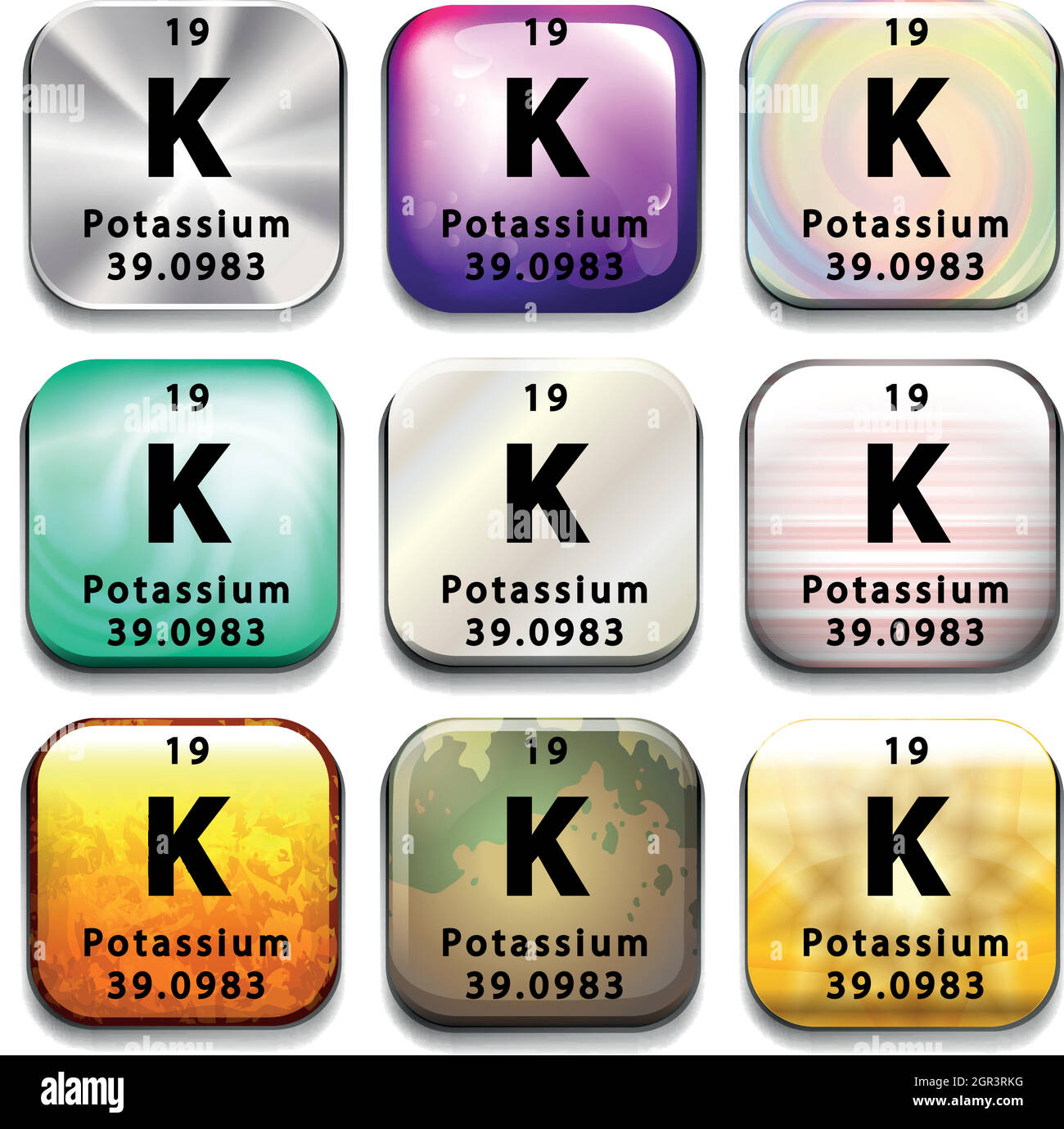Potassium chemical element periodic table hi-res stock photography and ...