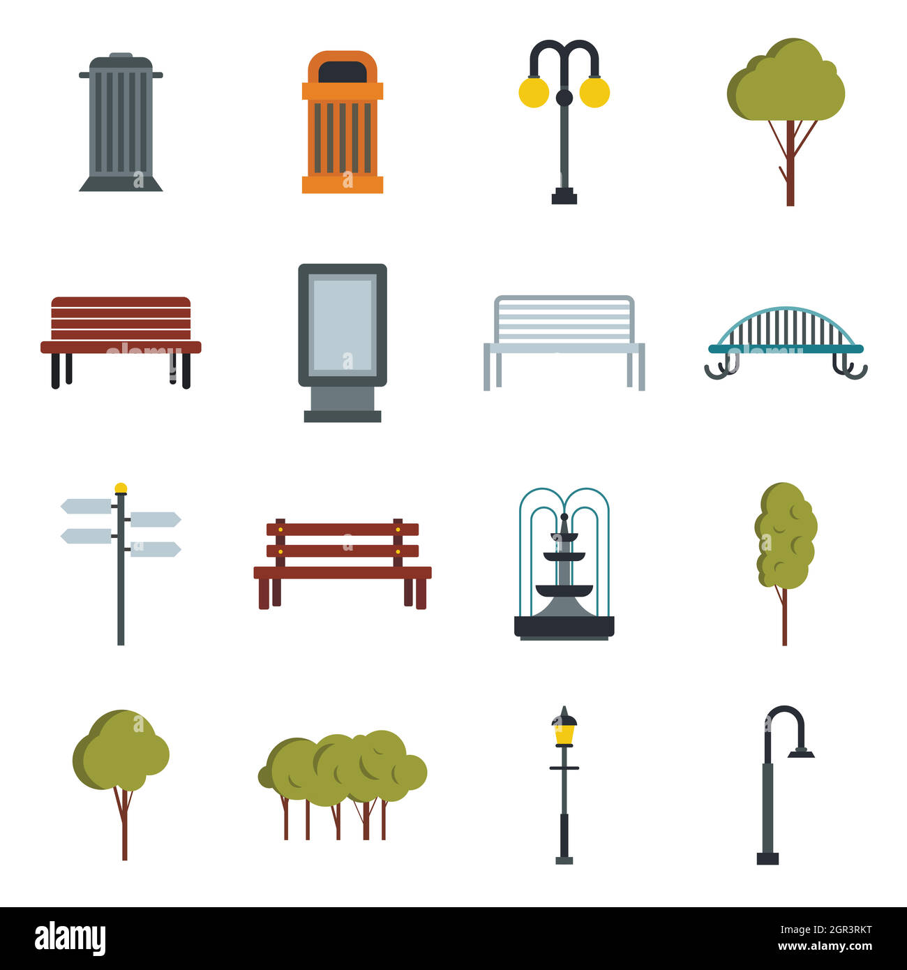 Park icons set, flat style Stock Vector Image & Art - Alamy