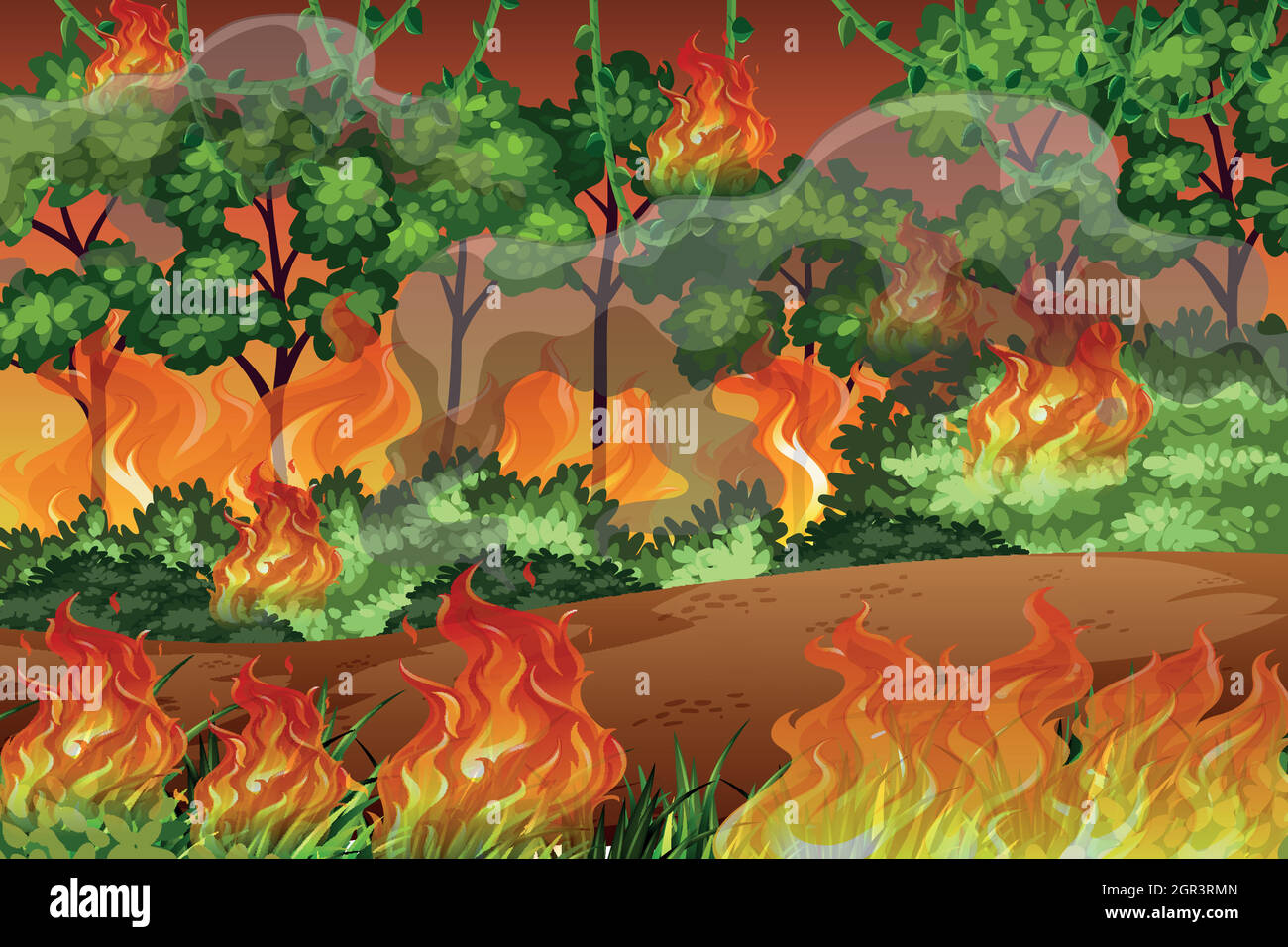 Forest fire forest fire Stock Vector Images - Alamy