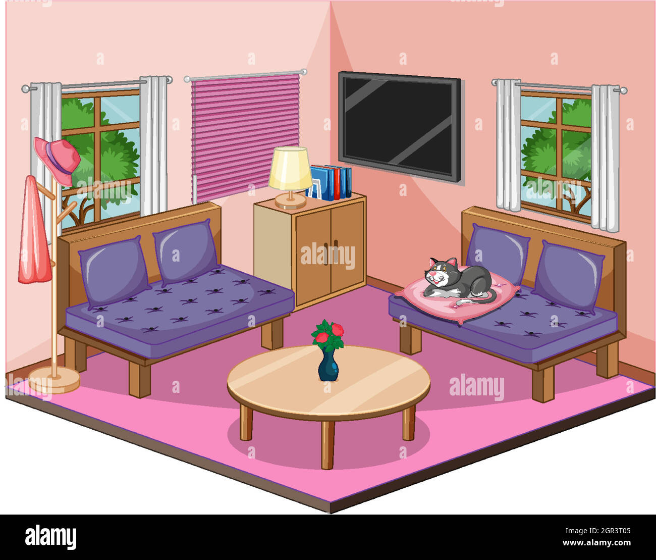 Living room idea Stock Vector Images - Alamy