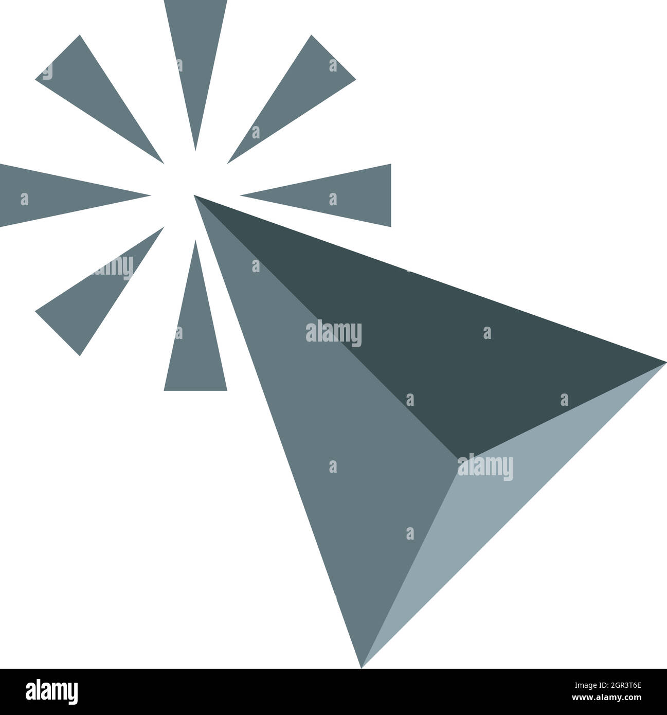 Grey cursor icon, flat style Stock Vector Image & Art - Alamy