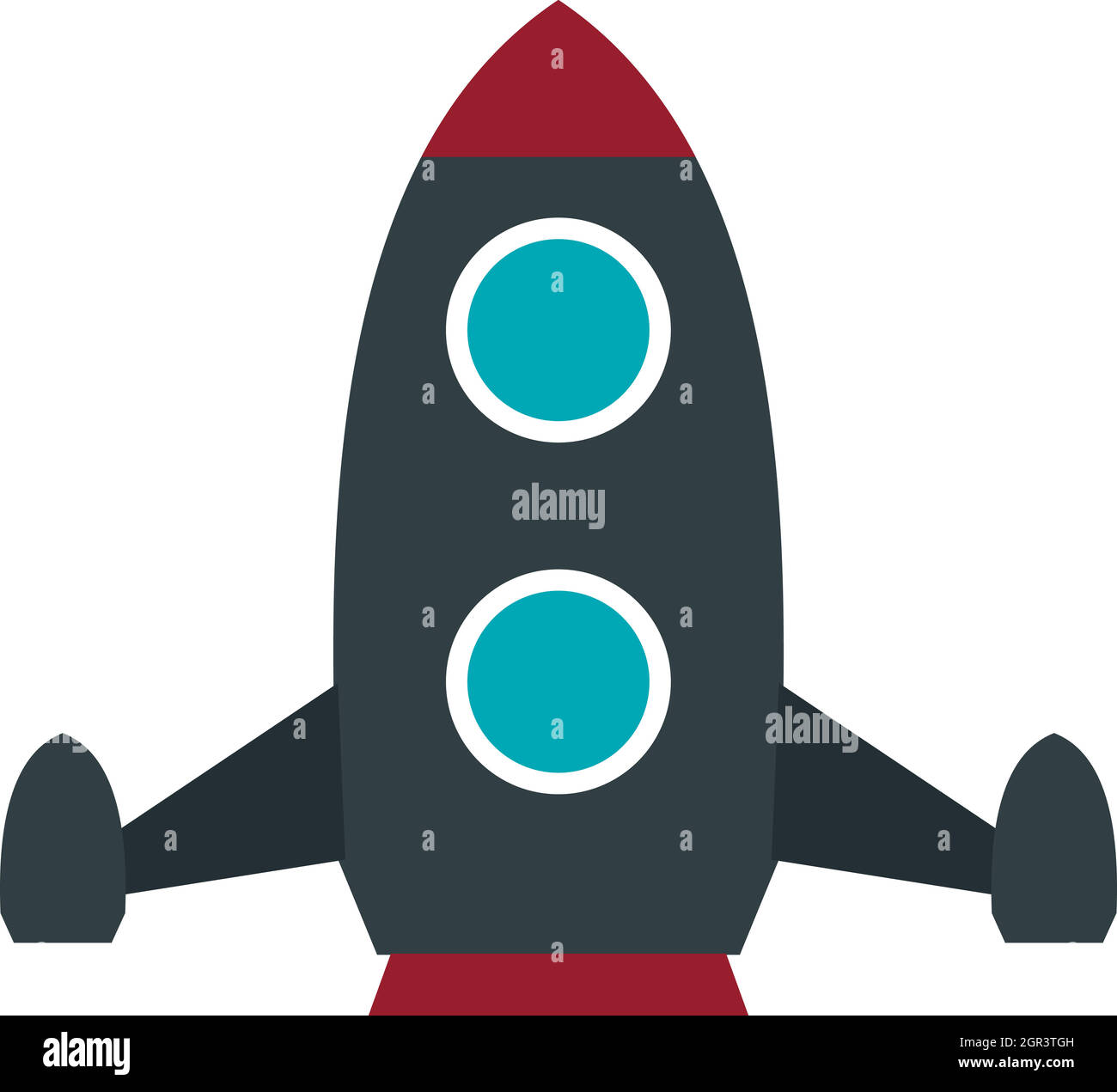 Rocket icon in flat style Stock Vector Image & Art - Alamy