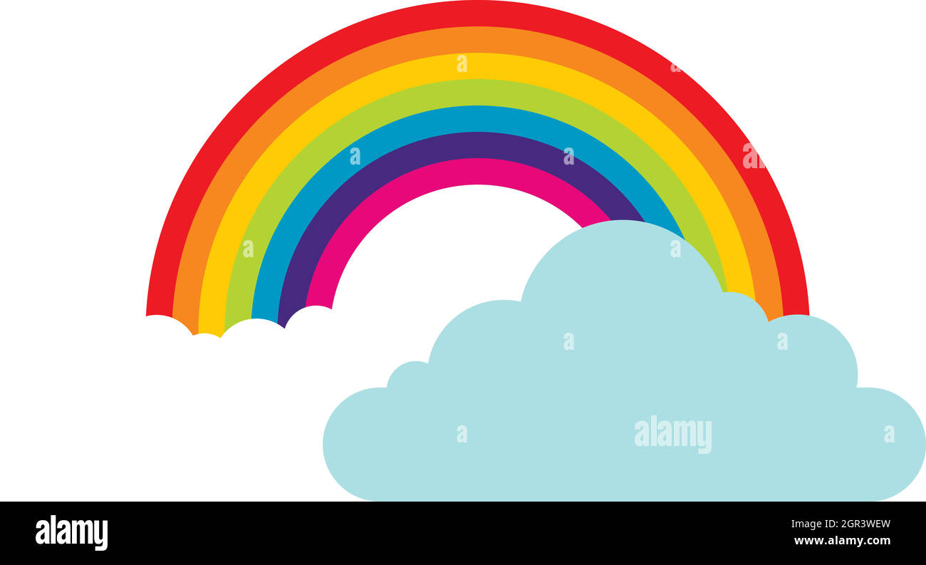 Rainbow rain clouds Stock Vector Images - Alamy