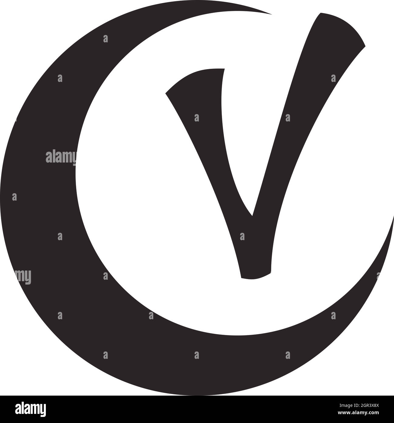 Checkmark and crescent icon, simple style Stock Vector Image & Art - Alamy