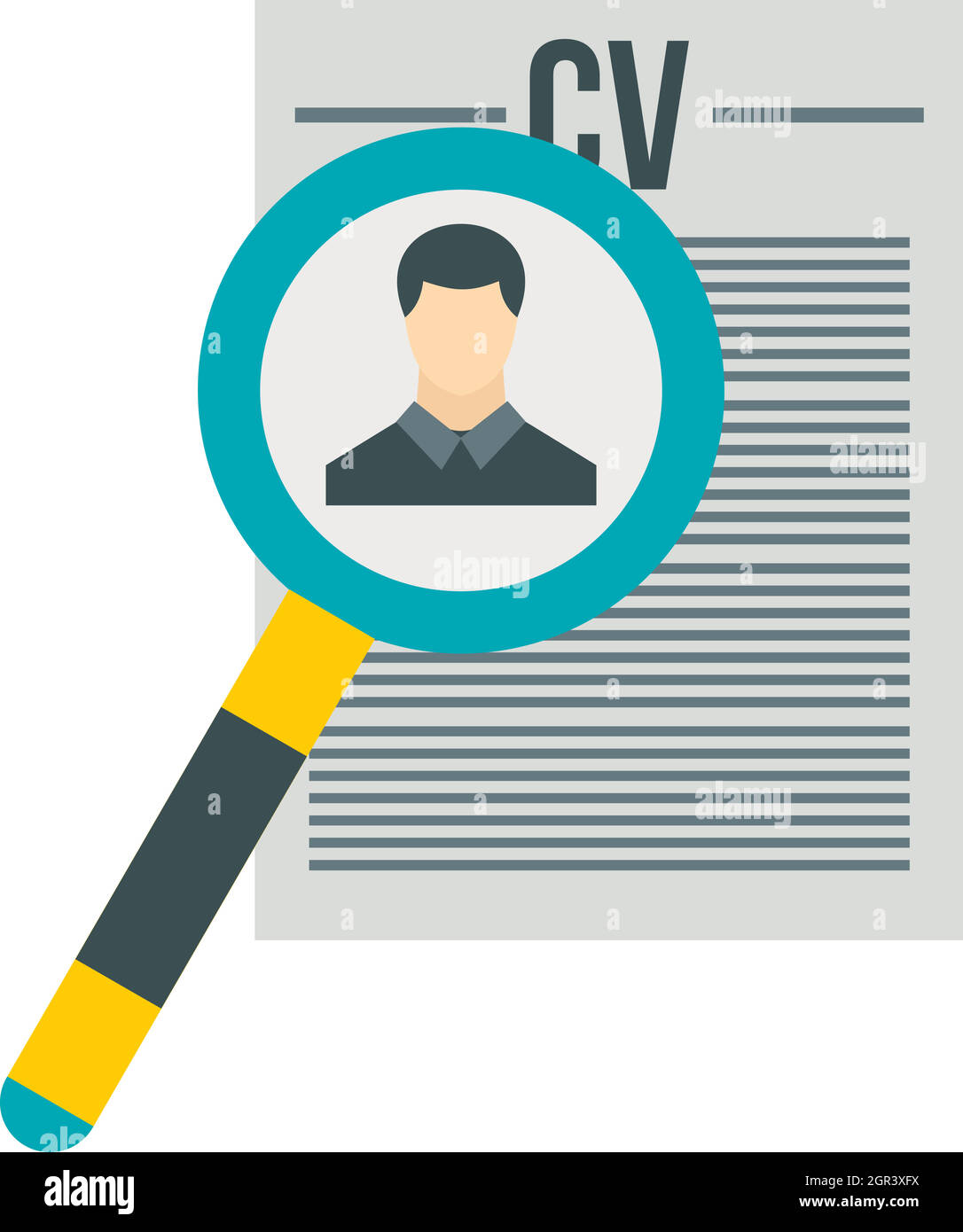 Flat cv icon symbol hi-res stock photography and images - Alamy