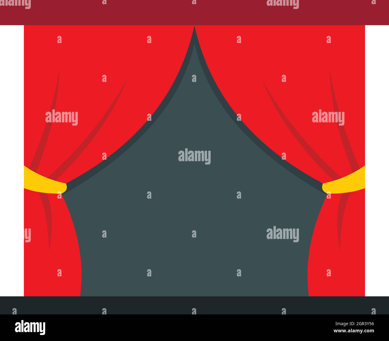 Empty red scene stage Stock Vector Images - Alamy