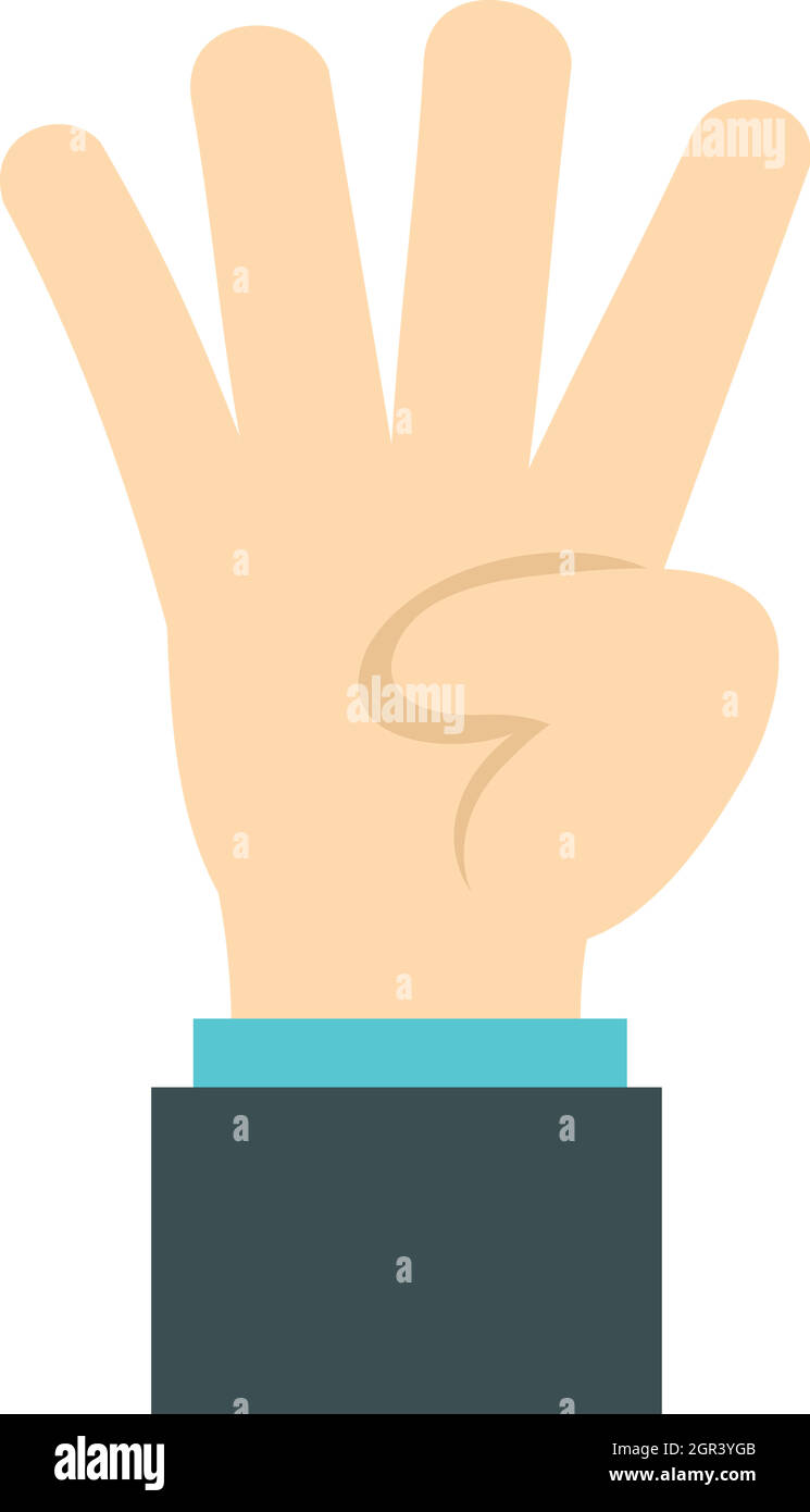 Four fingers hand Stock Vector Images - Alamy