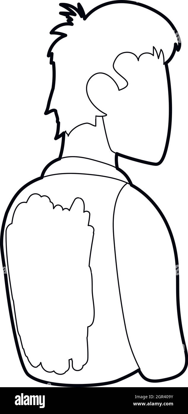 Dirty back of a boy joke icon, outline style Stock Vector Image & Art ...