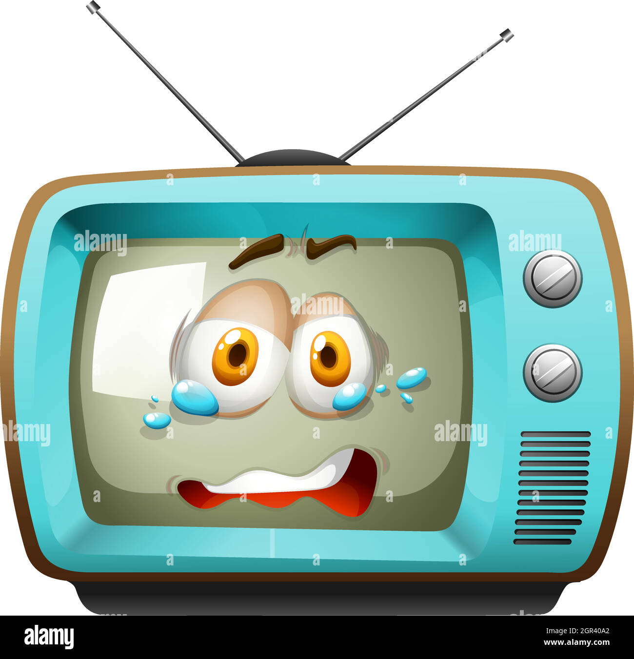 Retro television with face Stock Vector Image & Art - Alamy