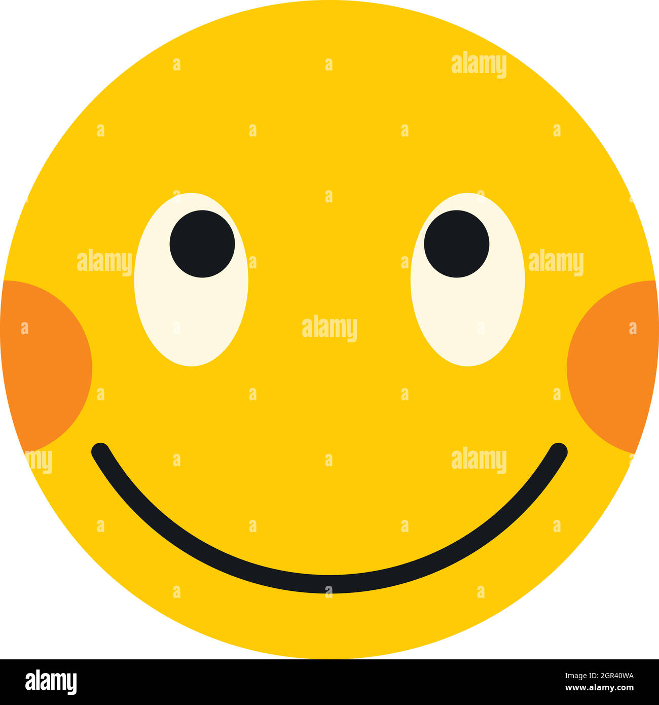 Embarrassing smiley icon, flat style Stock Vector Image & Art - Alamy