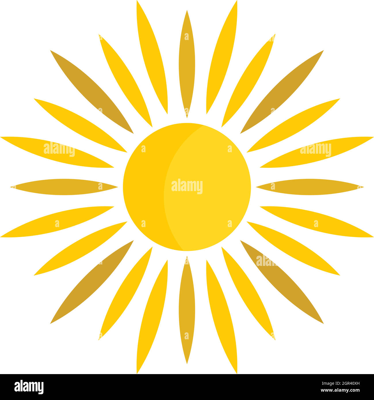 Sun icon in flat style Stock Vector Image & Art - Alamy