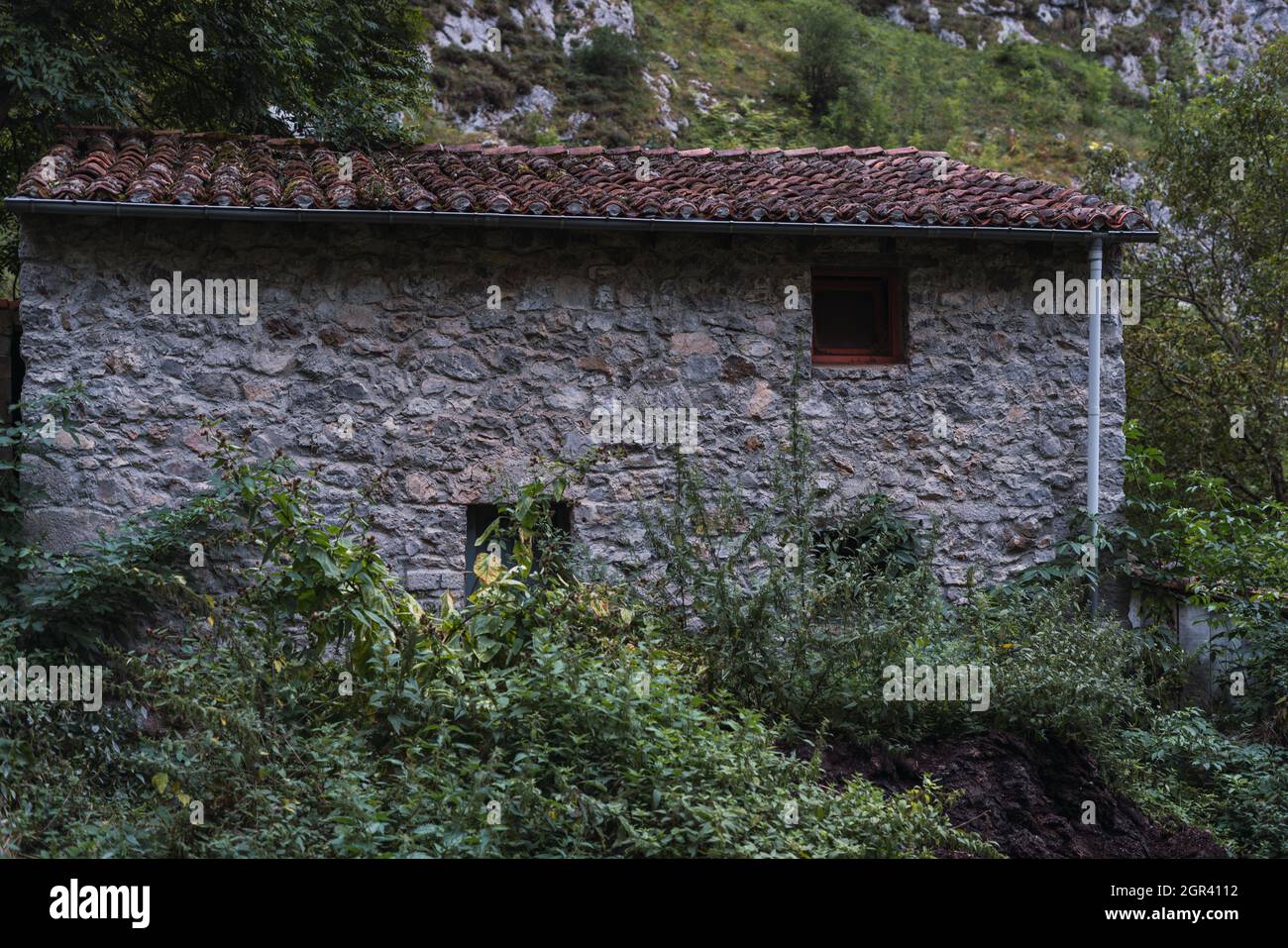 Stone house in the forest Stock Photo - Alamy